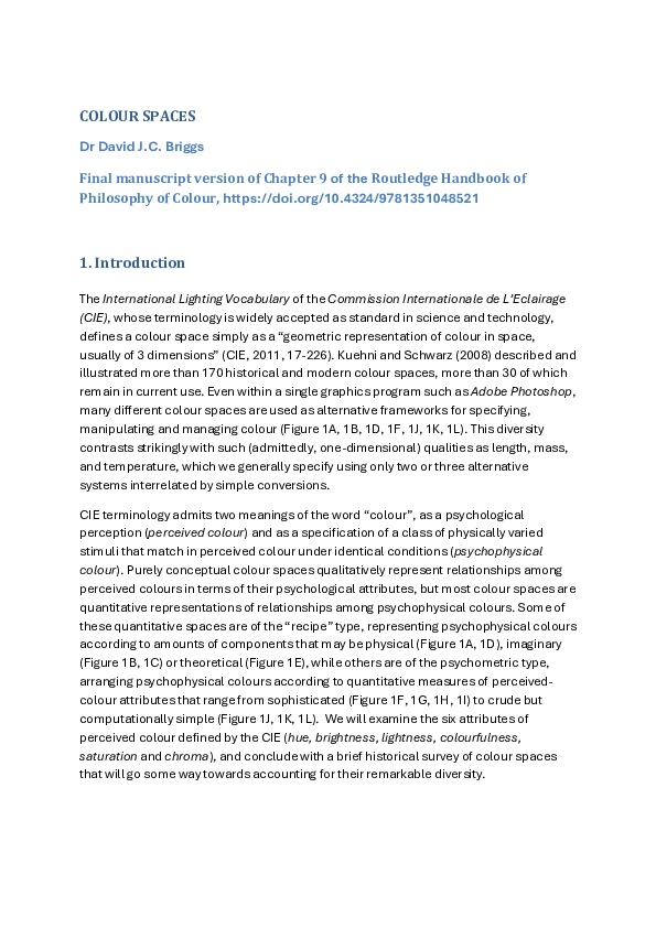 (PDF) Colour Spaces