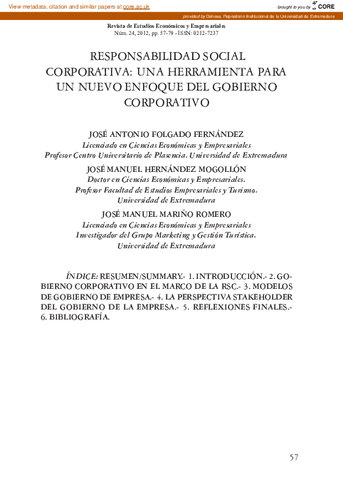 (PDF) Responsabilidad social corporativa: una herramienta para un nuevo ...