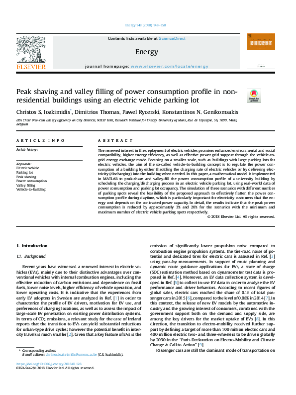 (PDF) Peak shaving and valley filling of power consumption profile in ...