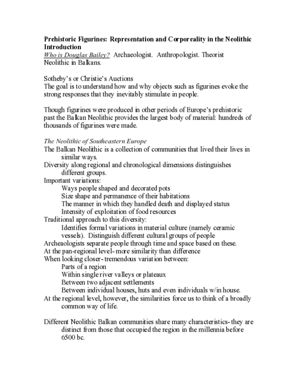 (PDF) Prehistoric Figurines: Representation and Corporeality in the ...