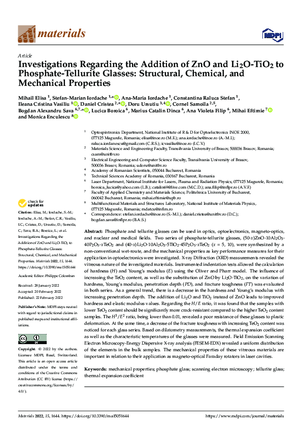 (PDF) Investigations Regarding the Addition of ZnO and Li2O-TiO2 to ...