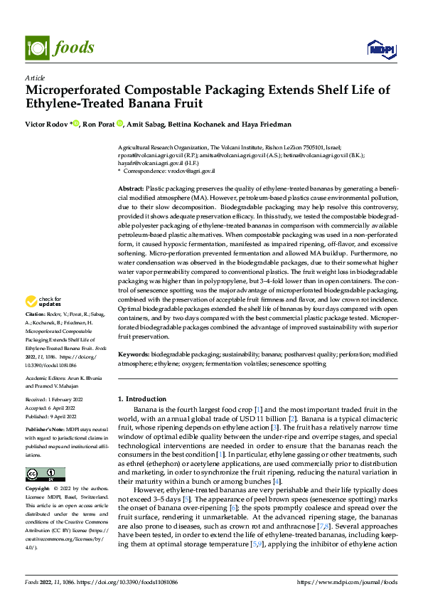 (PDF) Microperforated Compostable Packaging Extends Shelf Life of ...