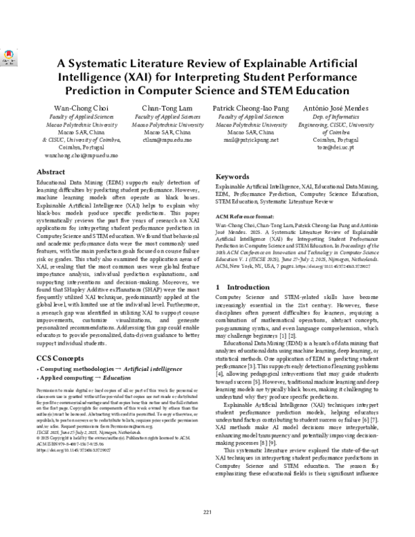 (PDF) A Systematic Literature Review of Explainable Artificial Intelligence (XAI) for ...