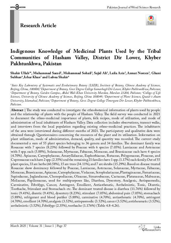 (PDF) Indigenous Knowledge of Medicinal Plants Used by the Tribal ...