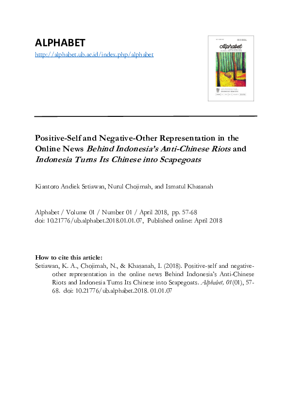 (PDF) Positive-Self and Negative-Other Representation in the Online ...