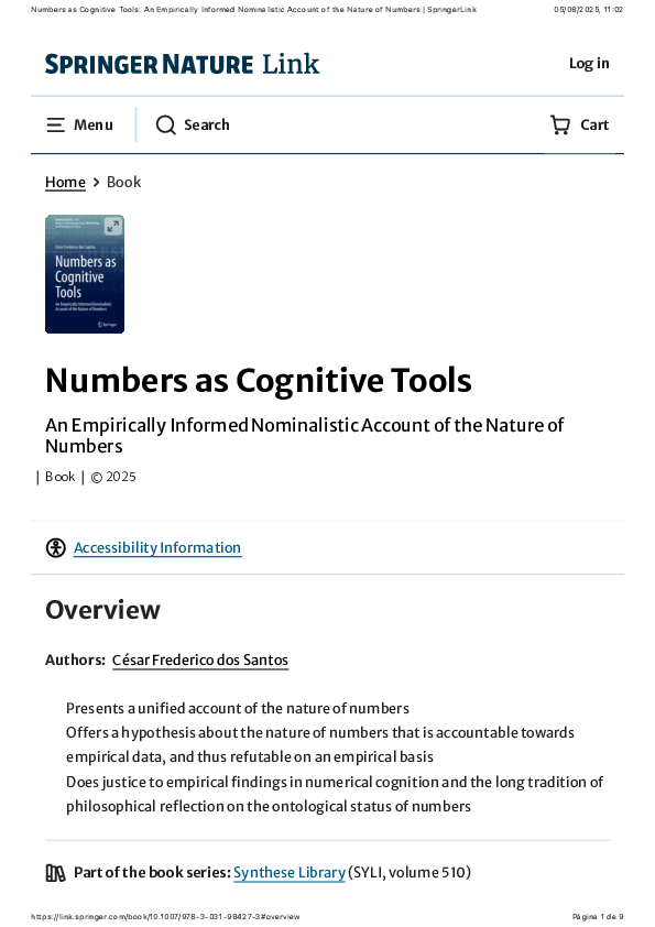 (PDF) Numbers as Cognitive Tools: An Empirically Informed Nominalistic ...