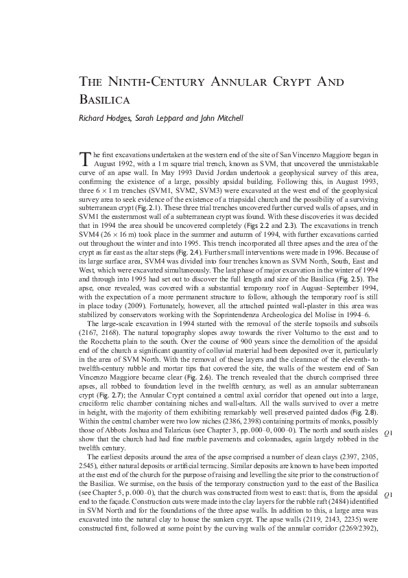 (PDF) The Ninth-Century Annular Crypt And Basilica (chapter 2)