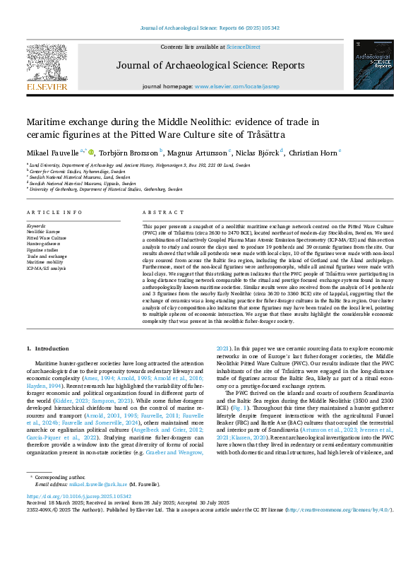(PDF) Maritime exchange during the Middle Neolithic: evidence of trade ...