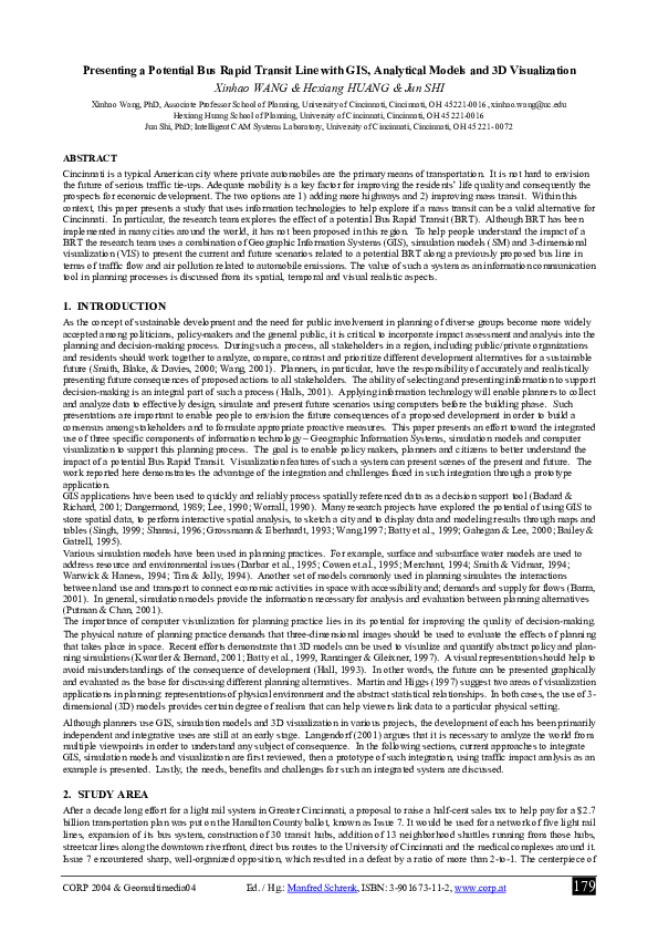 (PDF) Presenting a Potential Bus Rapid Transit Line with GIS ...