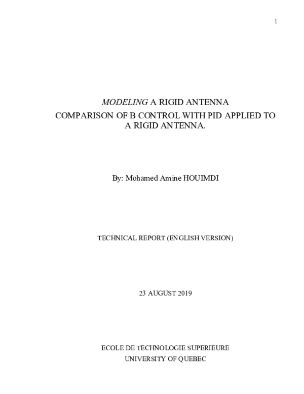 (PDF) MODELING A RIGID ANTENNA COMPARISON OF B CONTROL WITH PID APPLIED ...