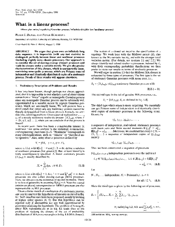 (PDF) What is a linear process?
