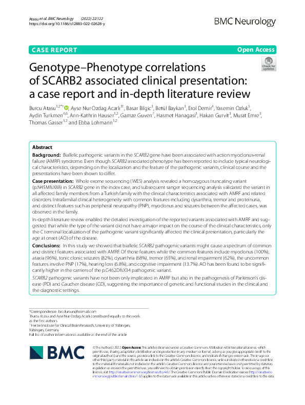 (PDF) Genotype–Phenotype correlations of SCARB2 associated clinical ...