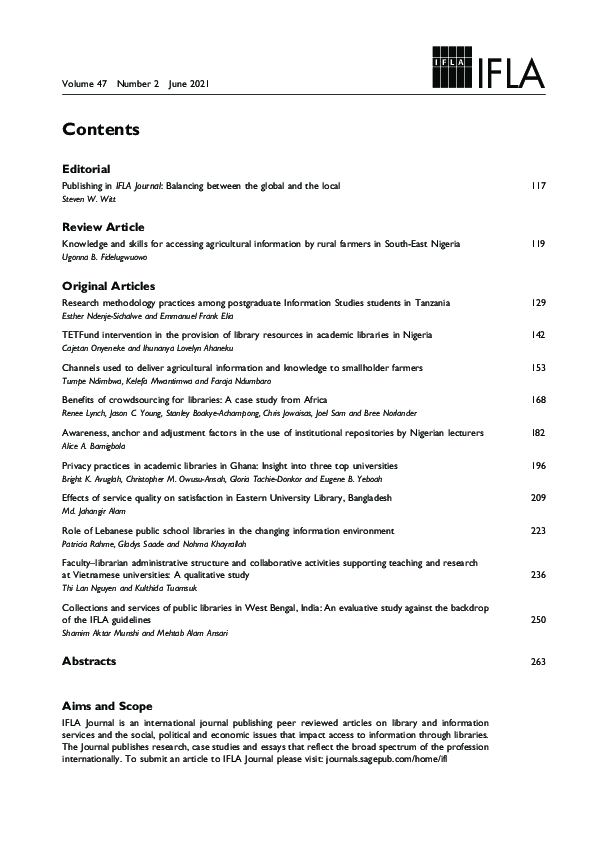 (PDF) IFLA Journal. June 2021