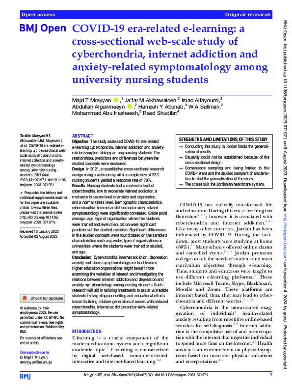 (PDF) COVID-19 era-related e-learning: a cross-sectional web-scale ...