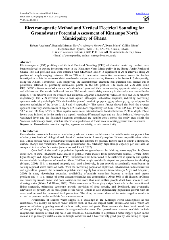 (PDF) Electromagnetic Method and Vertical Electrical Sounding for ...