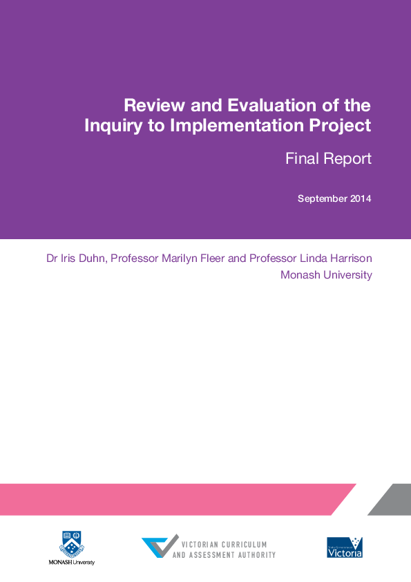 (PDF) Review and evaluation of the Inquiry to Implementation Project ...