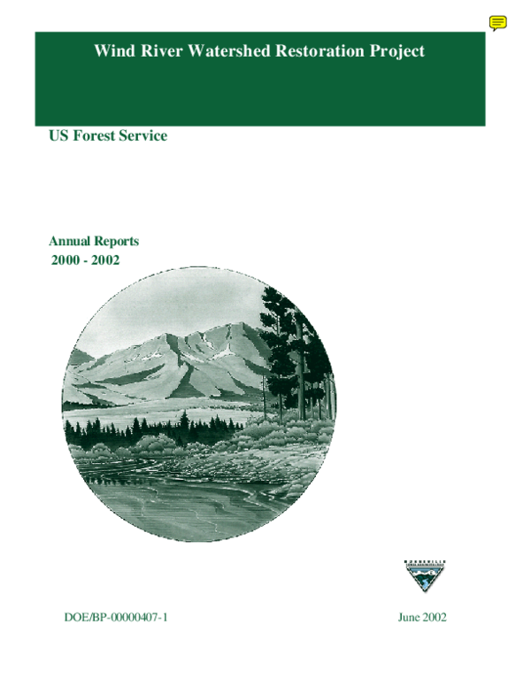 (PDF) Wind River Watershed Restoration Project, Segment II, 2000-2002 ...
