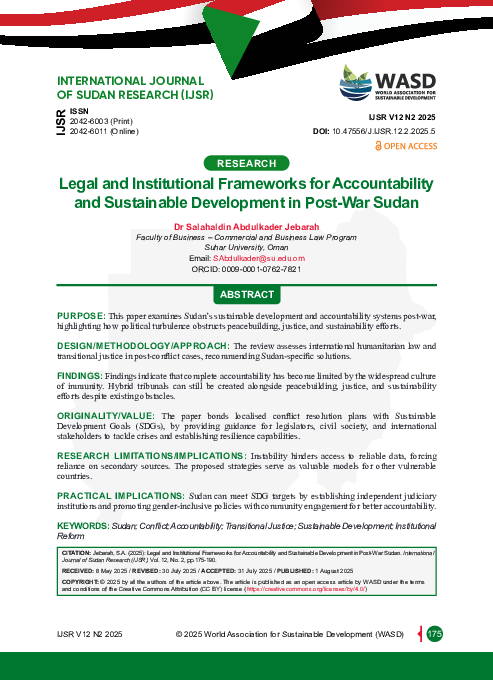 (PDF) Legal and Institutional Frameworks for Accountability and Sustainable Development in Post ...