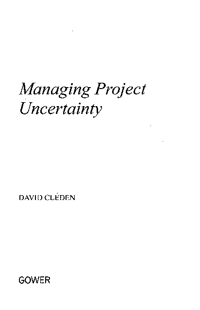 (PDF) Managing Project Uncertainty