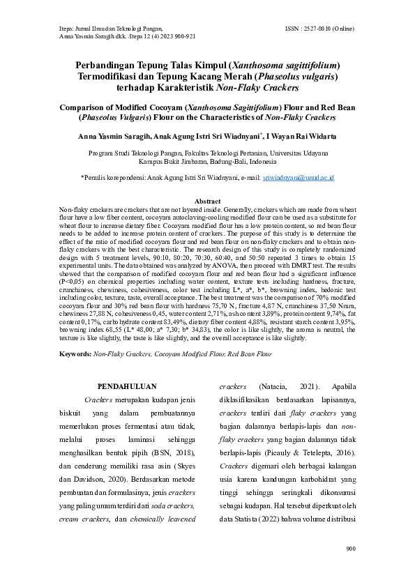 (PDF) Perbandingan Tepung Talas Kimpul (Xanthosoma sagittifolium ...