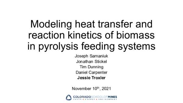 (PDF) Modeling Heat Transfer and Reaction Kinetics of Biomass in ...