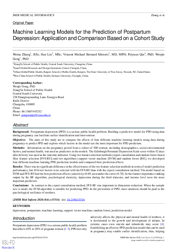 (PDF) Application and effects comparison of machine learning in the ...
