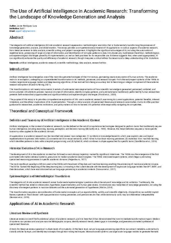 (PDF) The Use of Artificial Intelligence in Academic Research ...