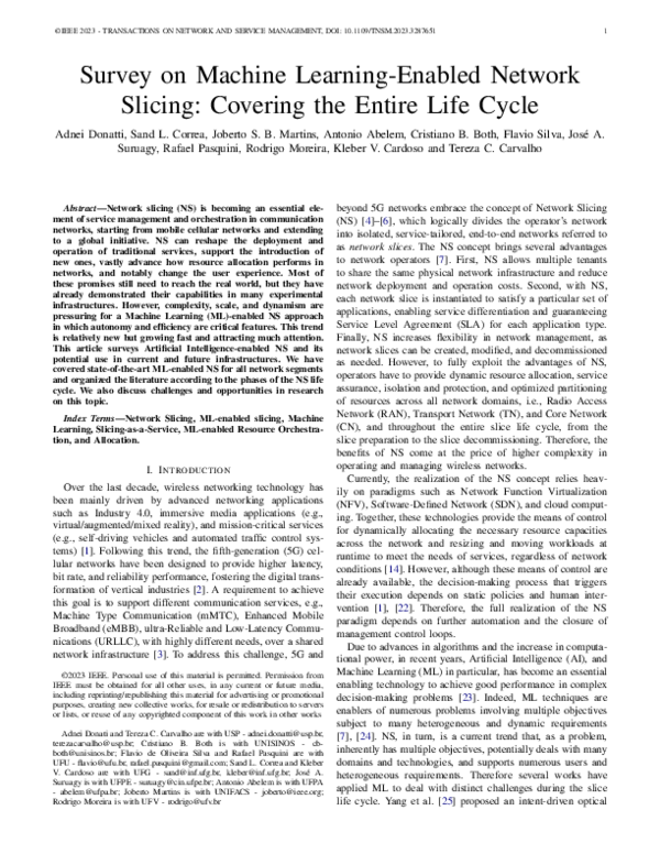 (PDF) Survey on Machine Learning-Enabled Network Slicing: Covering the ...