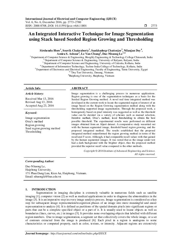 (PDF) An Integrated Interactive Technique for Image Segmentation using Stack based Seeded Region ...