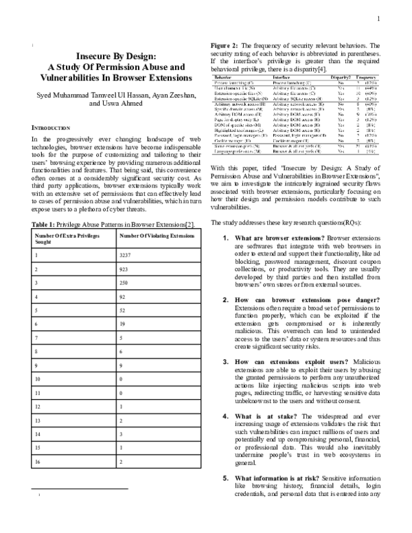 (PDF) Insecure By Design: A Study Of Permission Abuse and ...