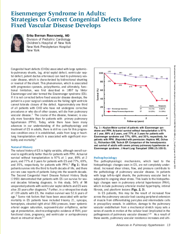(PDF) Eisenmenger Syndrome in Adults: Strategies to Correct Congenital ...