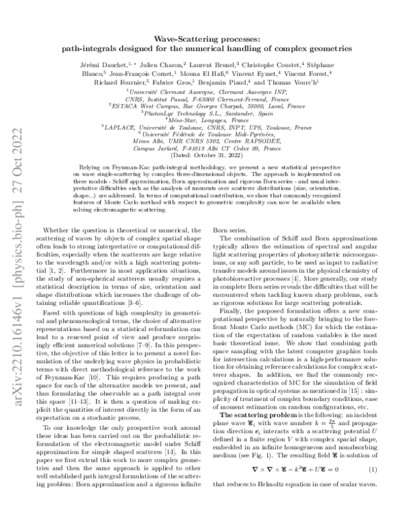(PDF) Wave-scattering processes: path-integrals designed for the numerical handling of complex ...