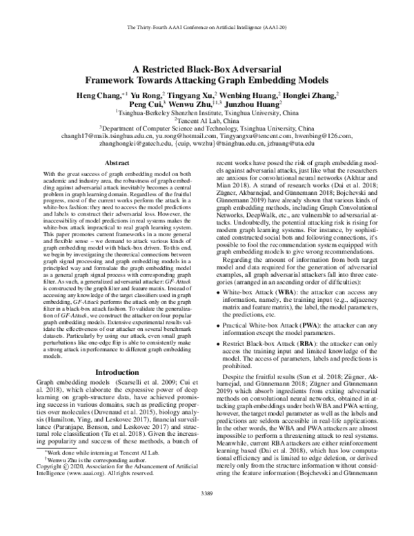 Pdf A Restricted Black Box Adversarial Framework Towards Attacking 8574