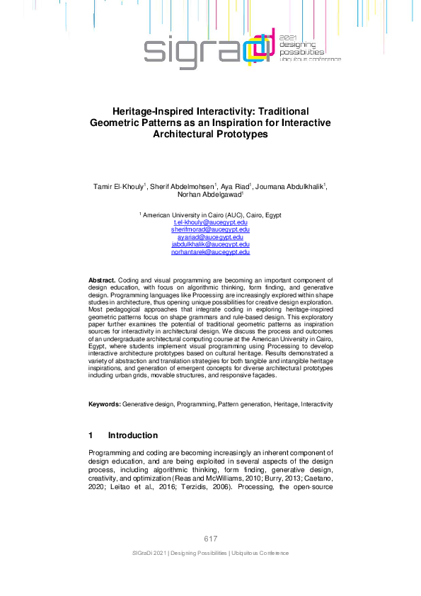 (PDF) Heritage-Inspired Interactivity: Traditional Geometric Patterns ...