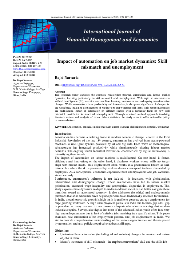 (PDF) Impact of automation on job market dynamics: Skill mismatch and ...