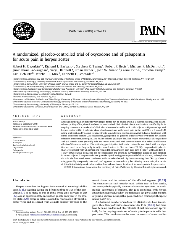 (PDF) A randomized, placebo-controlled trial of oxycodone and of ...