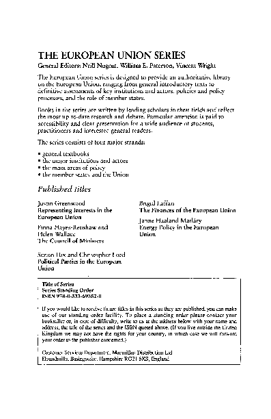 (PDF) Political Parties in the European Union