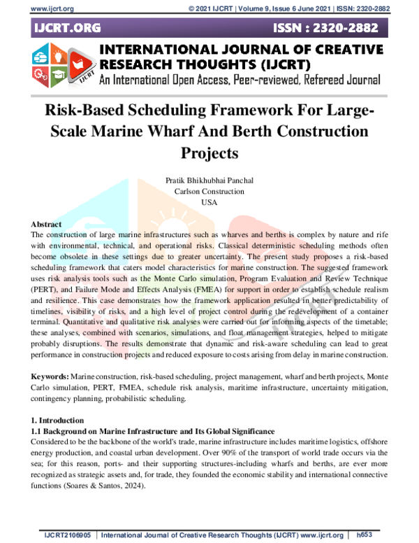 (PDF) Risk-Based Scheduling Framework For Large-Scale Marine Wharf And ...