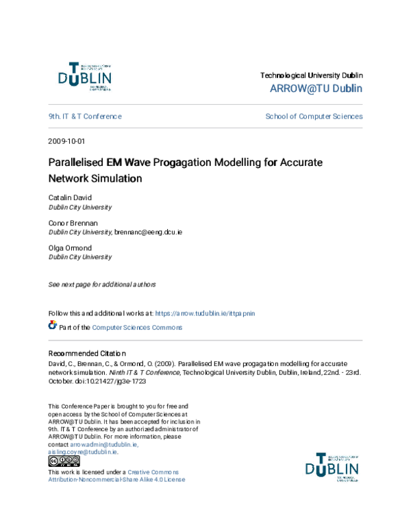 (PDF) Parallelised EM Wave Progagation Modelling for Accurate Network ...
