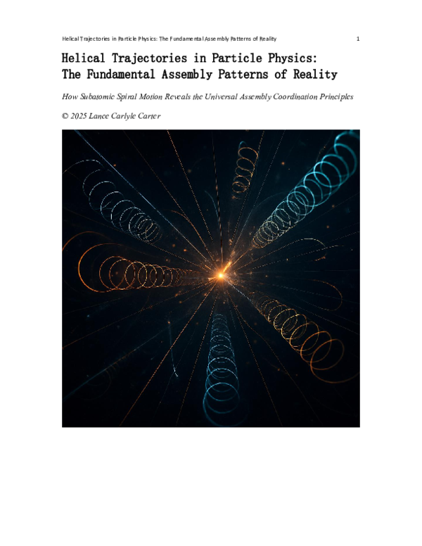 (PDF) Helical Trajectories in Particle Physics: The Fundamental ...