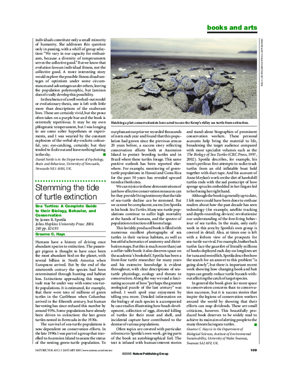 (PDF) Stemming the tide of turtle extinction