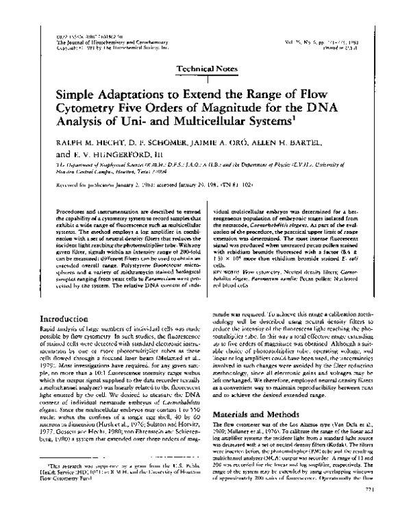 (PDF) Simple adaptations to extend the range of flow cytometry five ...
