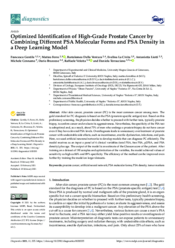 (PDF) Optimized Identification of High-Grade Prostate Cancer by ...