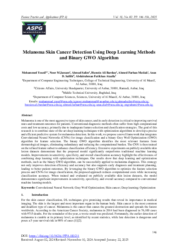 (PDF) Melanoma Skin Cancer Detection Using Deep Learning Methods and ...