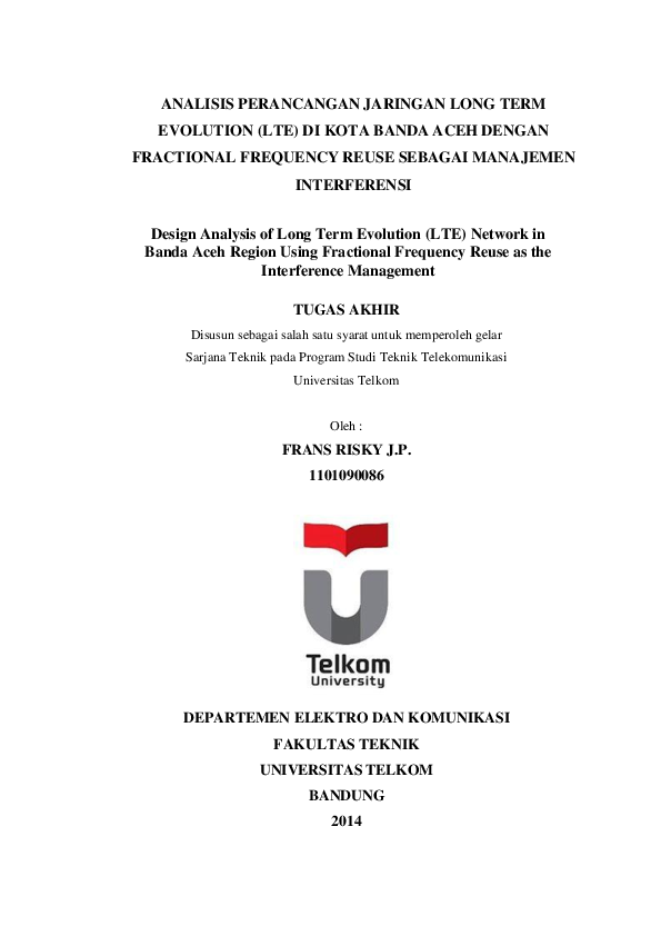 (PDF) Analisis Perancangan Jaringan Long Term Evolution (Lte) Di Kota Banda Aceh Dengan ...