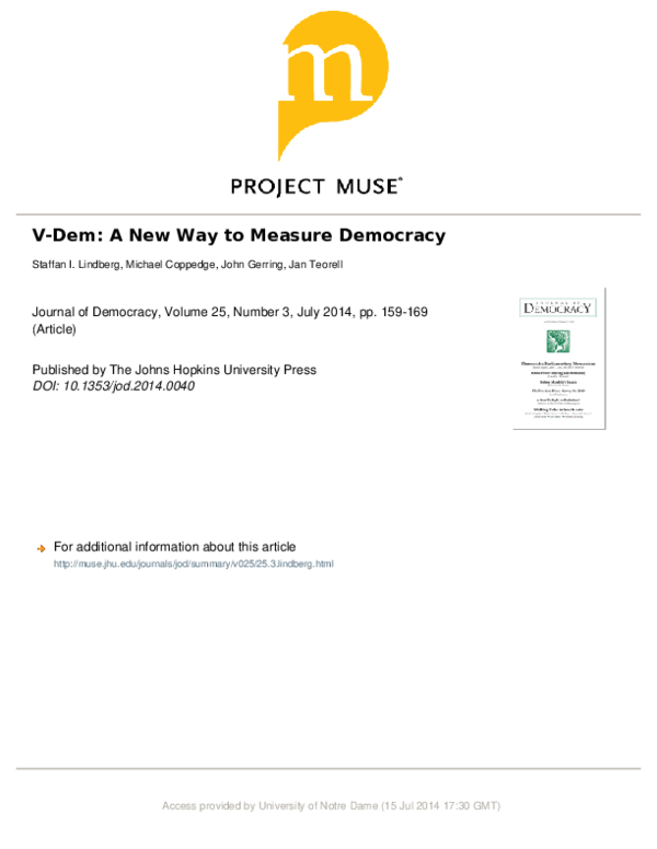 (PDF) V-Dem: A New Way to Measure Democracy