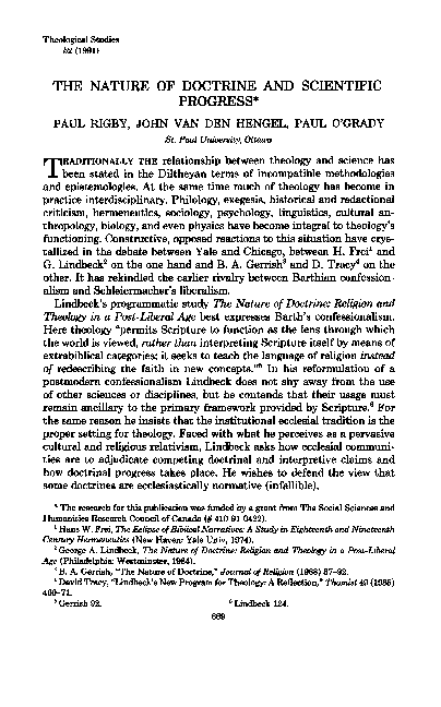 (PDF) The Nature of Doctrine and Scientific Progress
