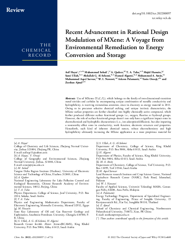 (PDF) Recent Advancement in Rational Design Modulation of MXene: A ...