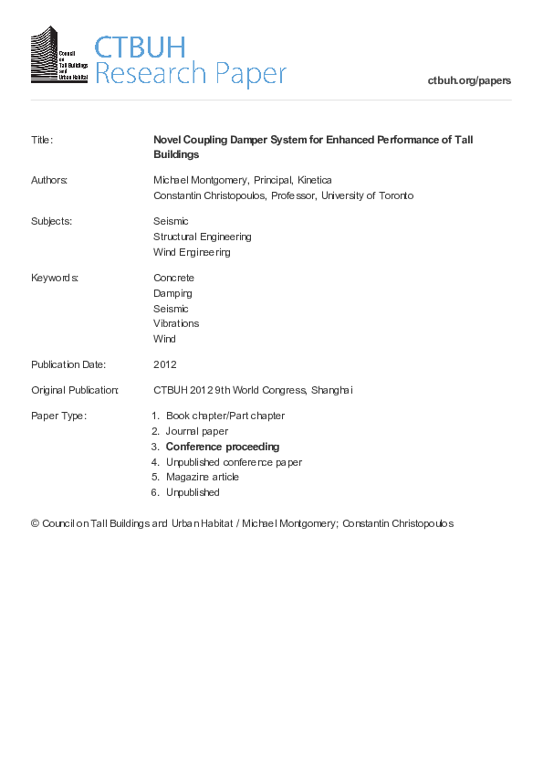 (PDF) Title : Novel Coupling Damper System for Enhanced Performance of ...