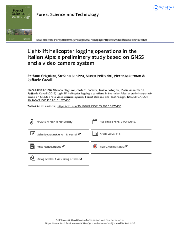 (PDF) Light-lift helicopter logging operations in the Italian Alps: a ...